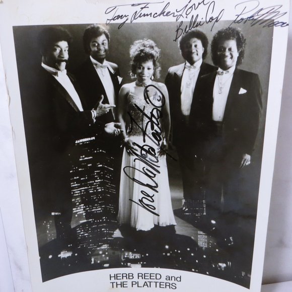 Media | Herb Reed The Platters Members Billie Cox Autographed Bw 8x1 ...